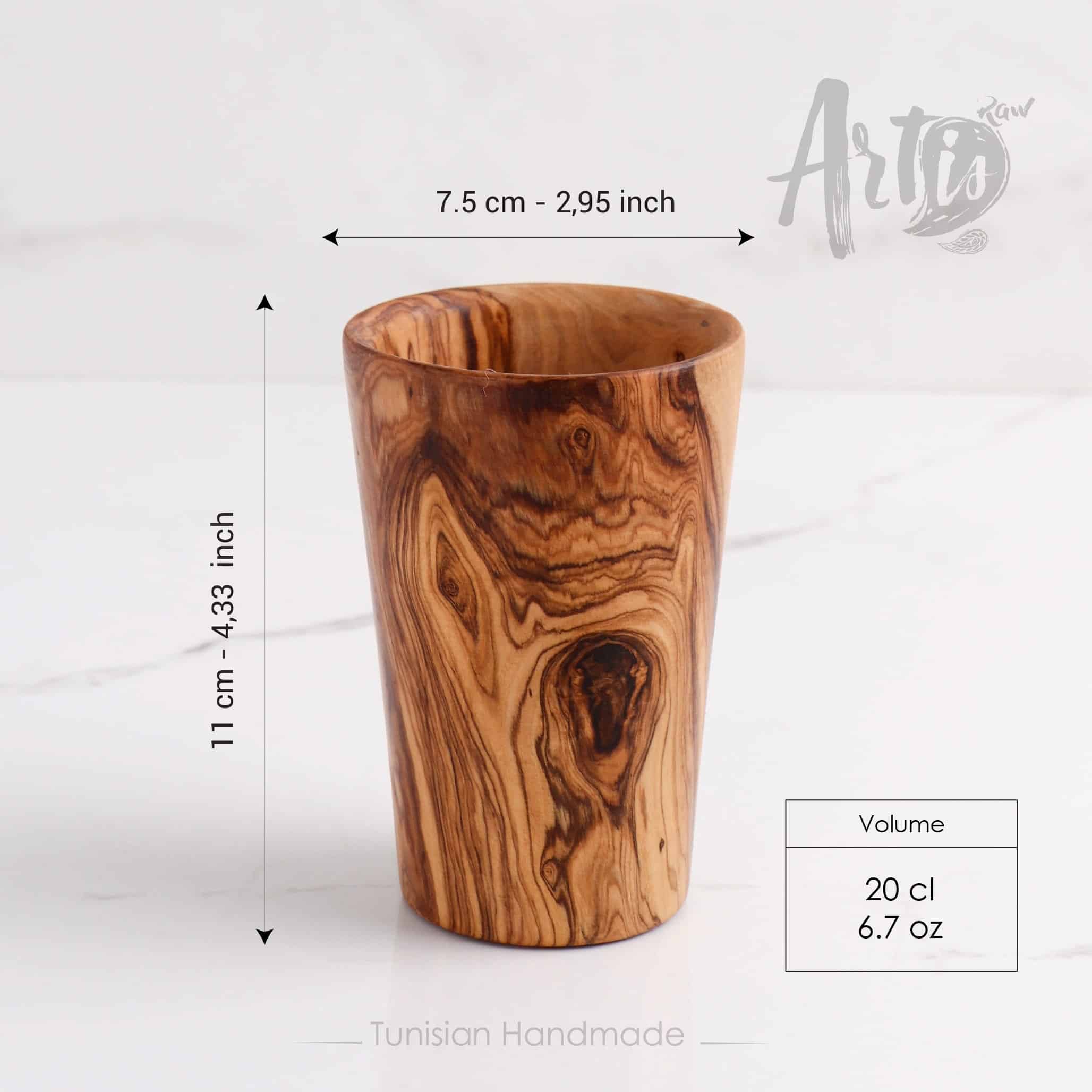 Beautiful Handmade Wooden Cup Set of 2 - Artisraw
