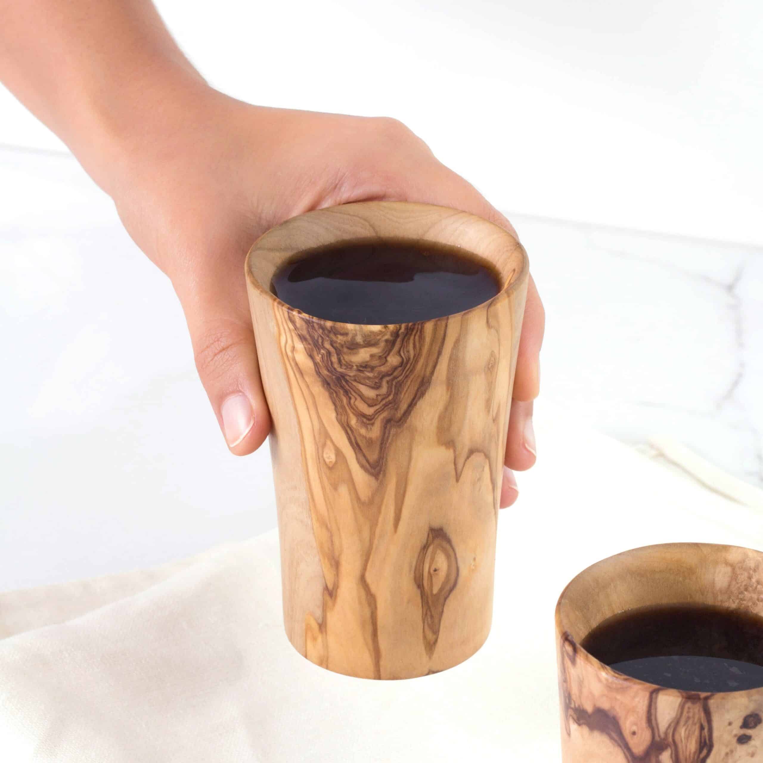 Beautiful Handmade Wooden Cup Set of 2 - Artisraw