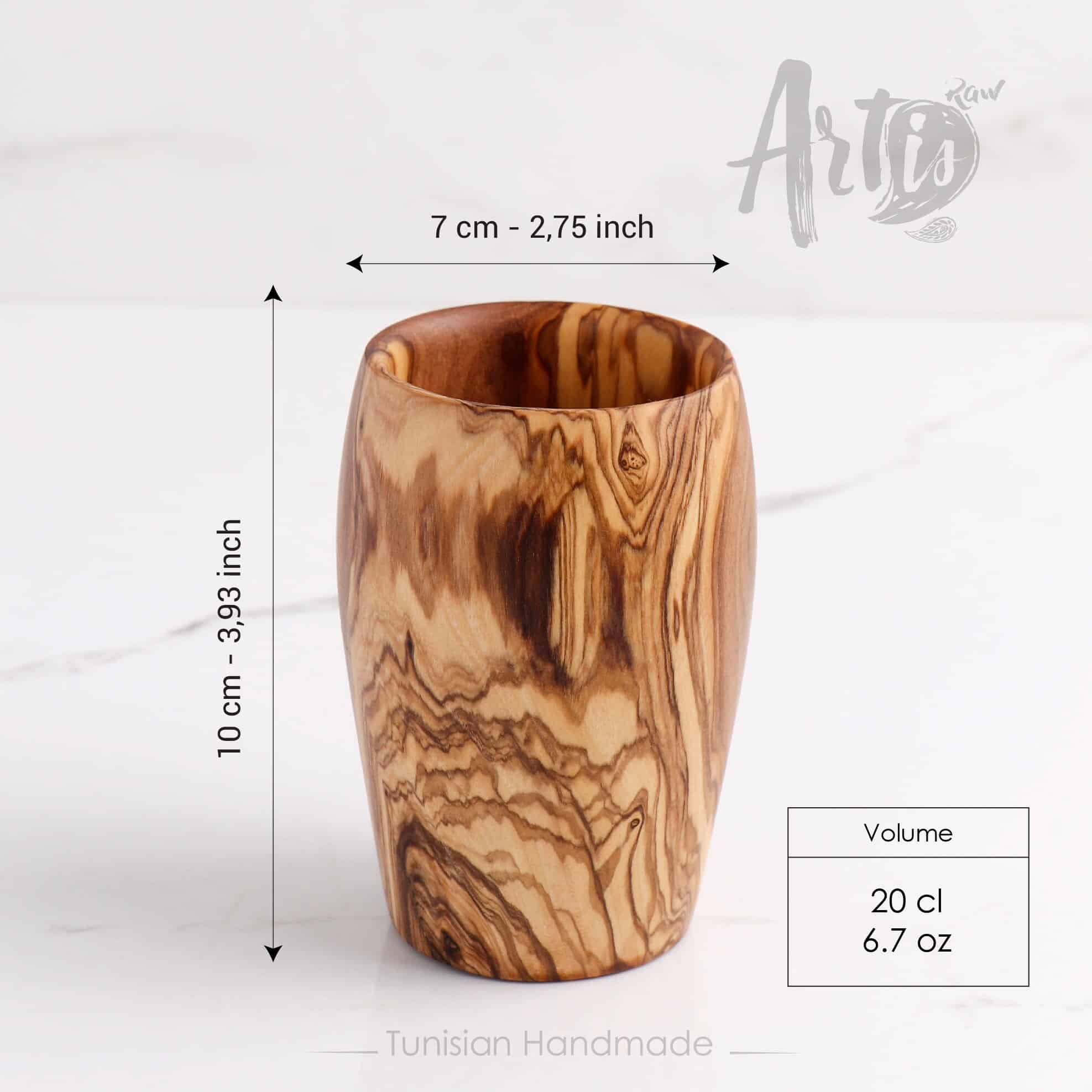 Beautiful Handmade Wooden Mug Set of 2 - Artisraw