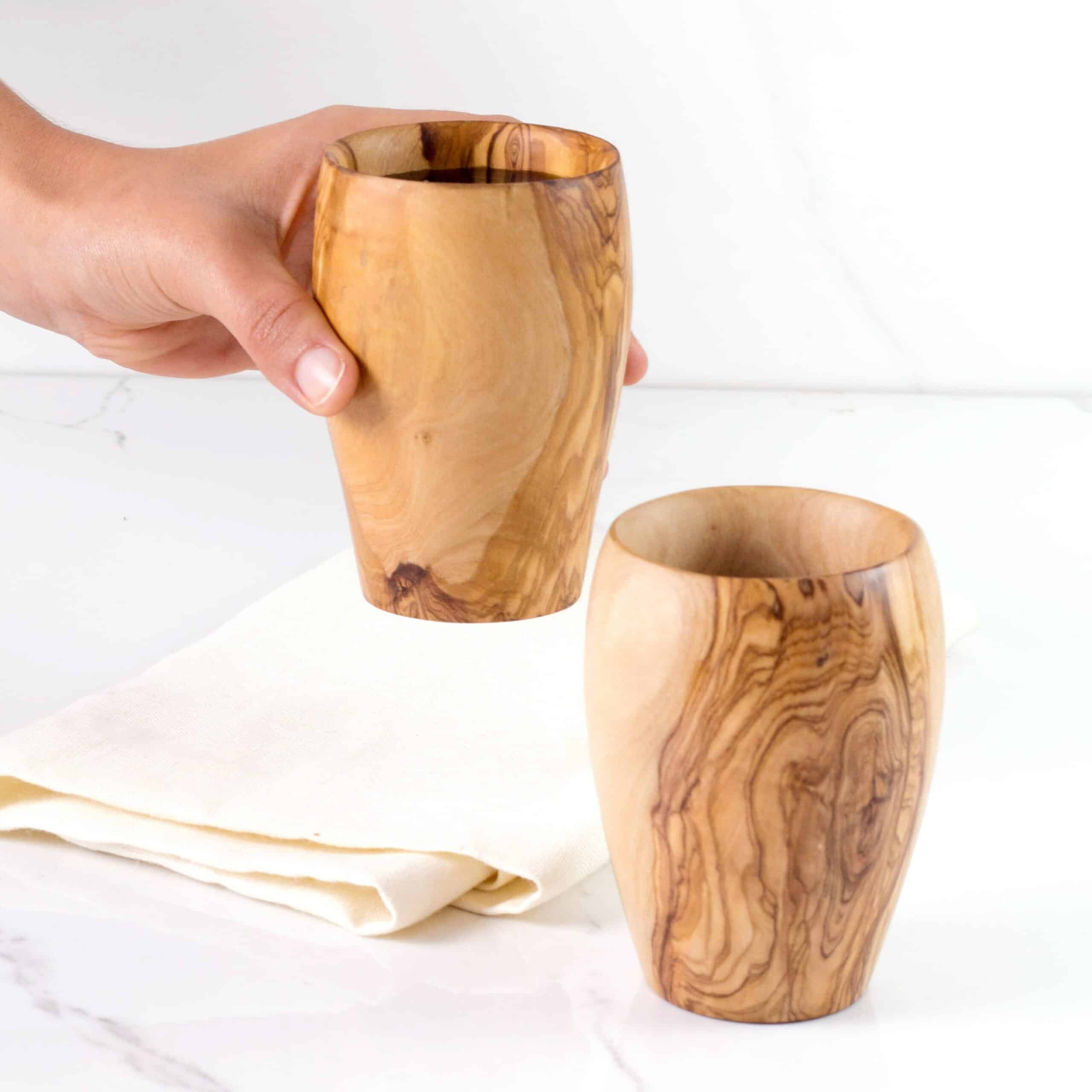 Beautiful Handmade Wooden Mug Set of 2 - Artisraw