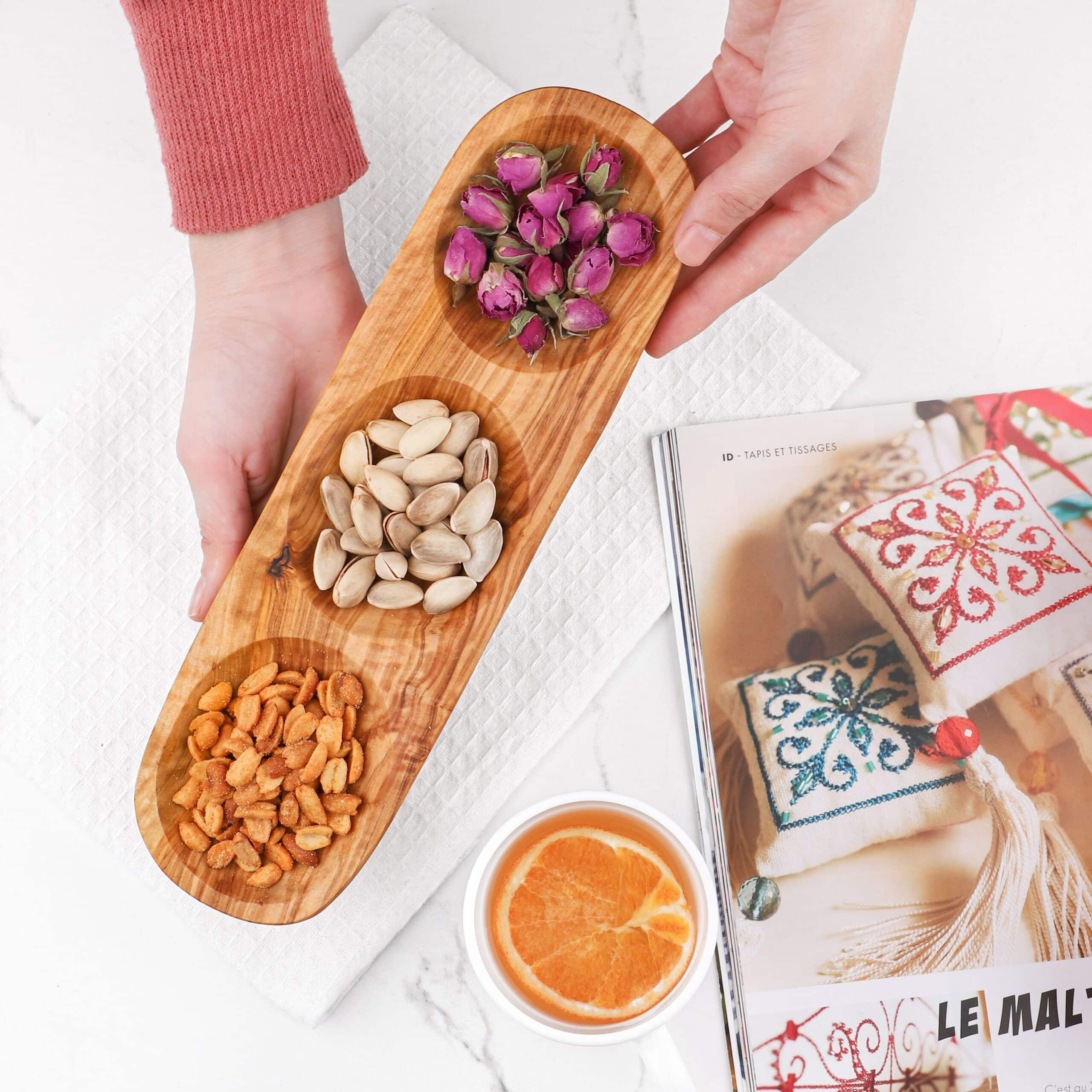 Divided Wooden Serving Dish - Artisraw