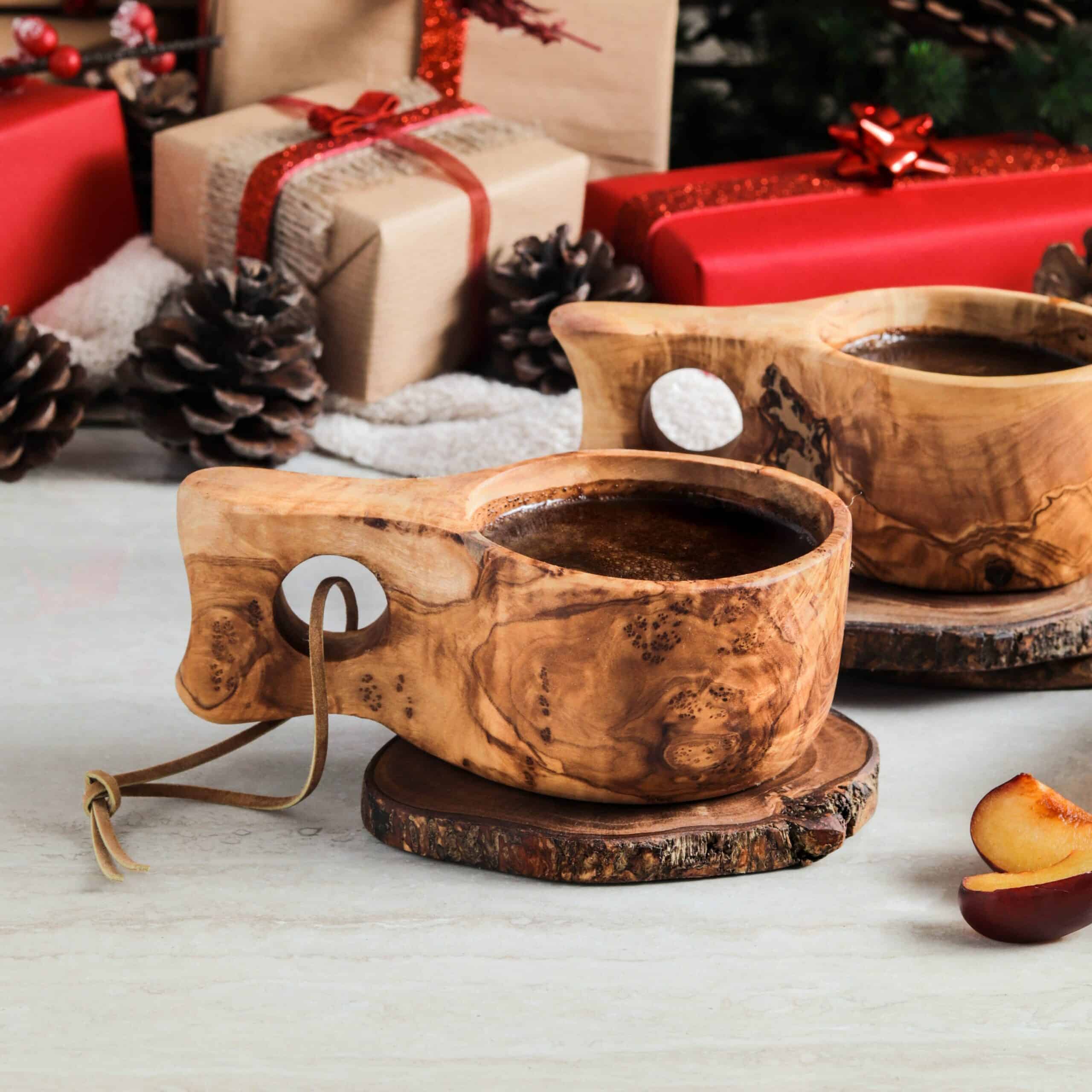 Handmade Wooden Kuksa Cup Set of 2 - Artisraw