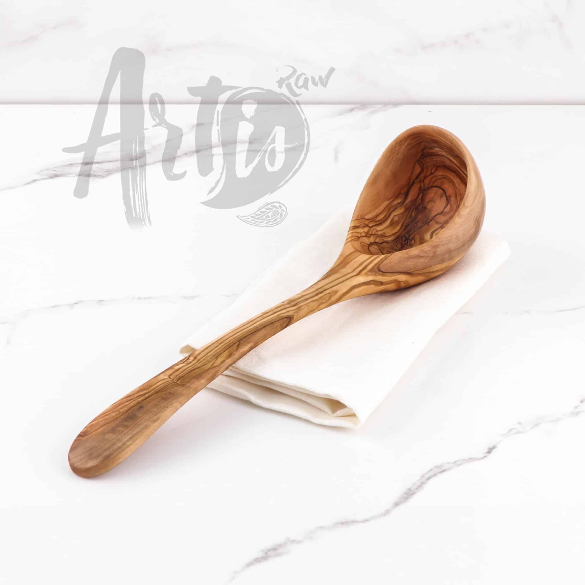 Handmade Wooden Ladle Spoon Set of 3 - Artisraw