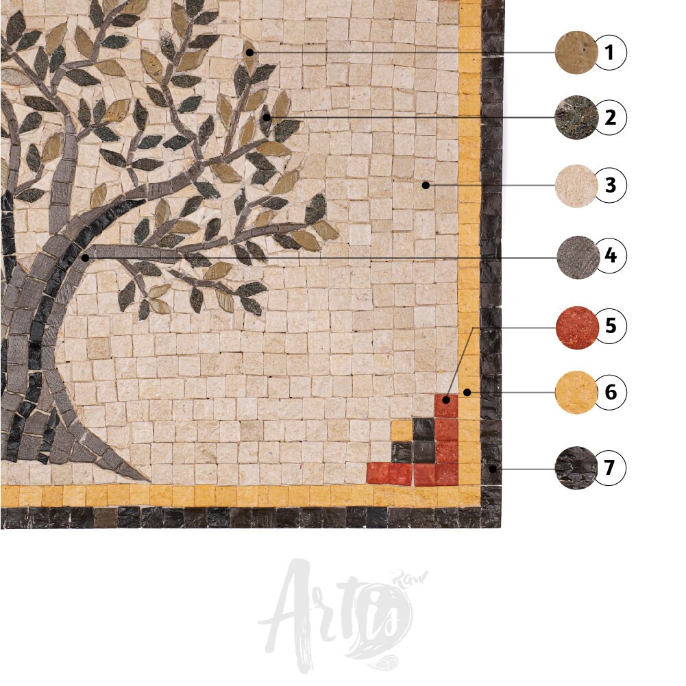 Olive Tree Kitchen Backsplash Mosaic Tile - Artisraw