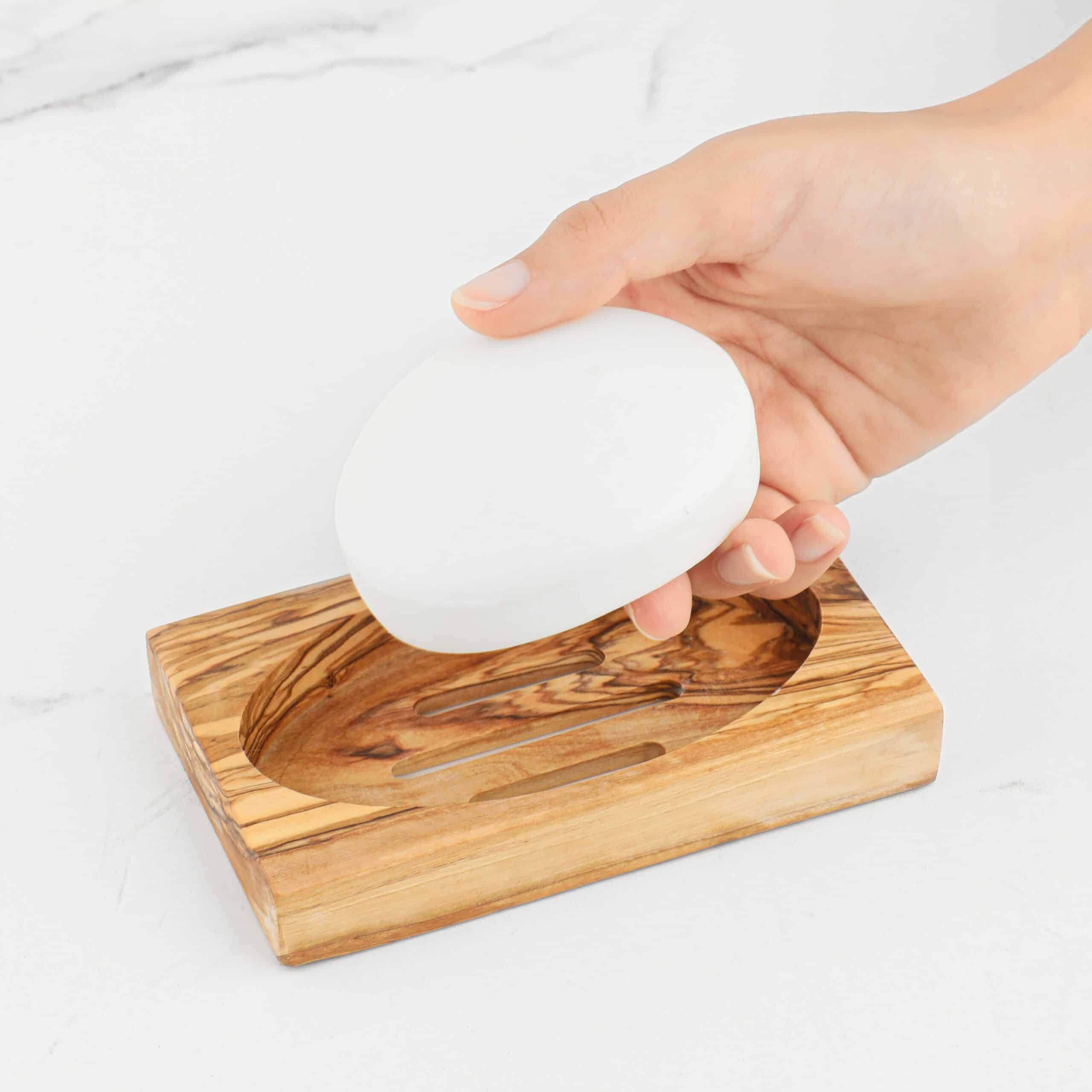 Kitchen Sink Soap Holder Handmade form Olive Wood - Artisraw