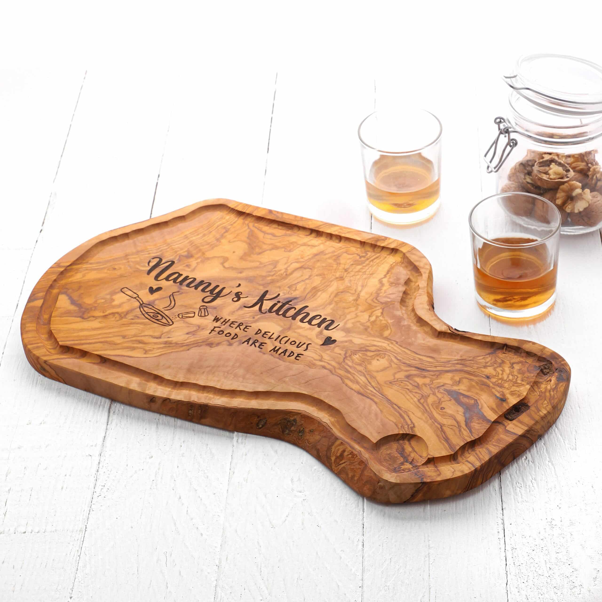 Large Olive Wood Cutting Board - Artisraw