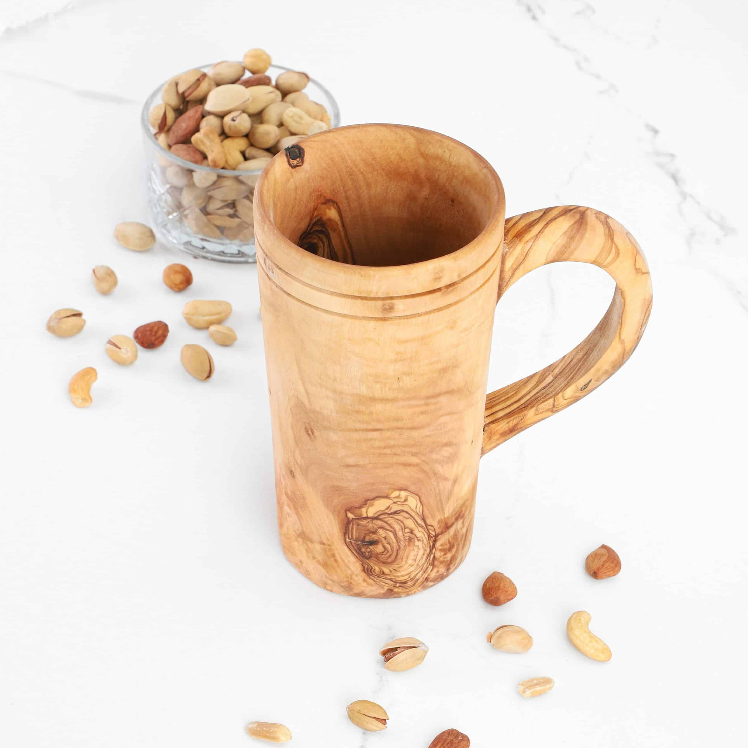 Large Wooden Mug. Handmade Wooden Cup with Handle - Artisraw