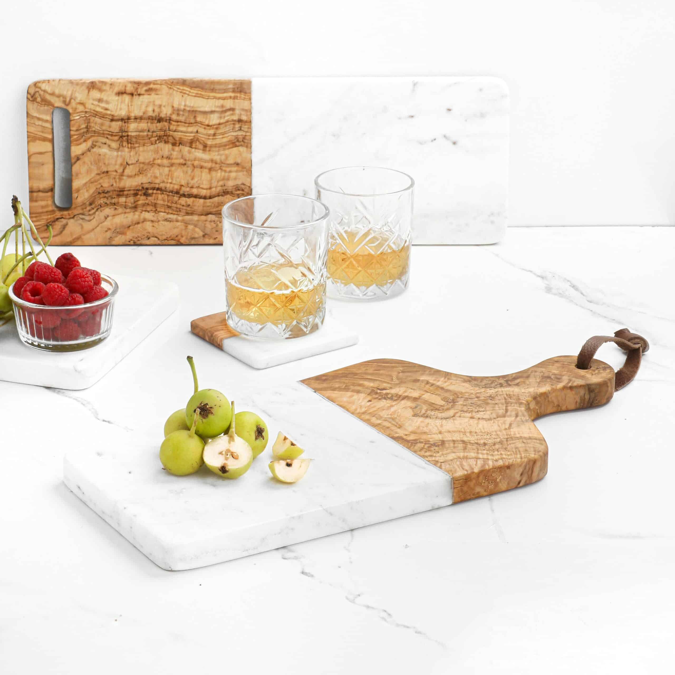Marble and Wood Charcuterie Board - Artisraw