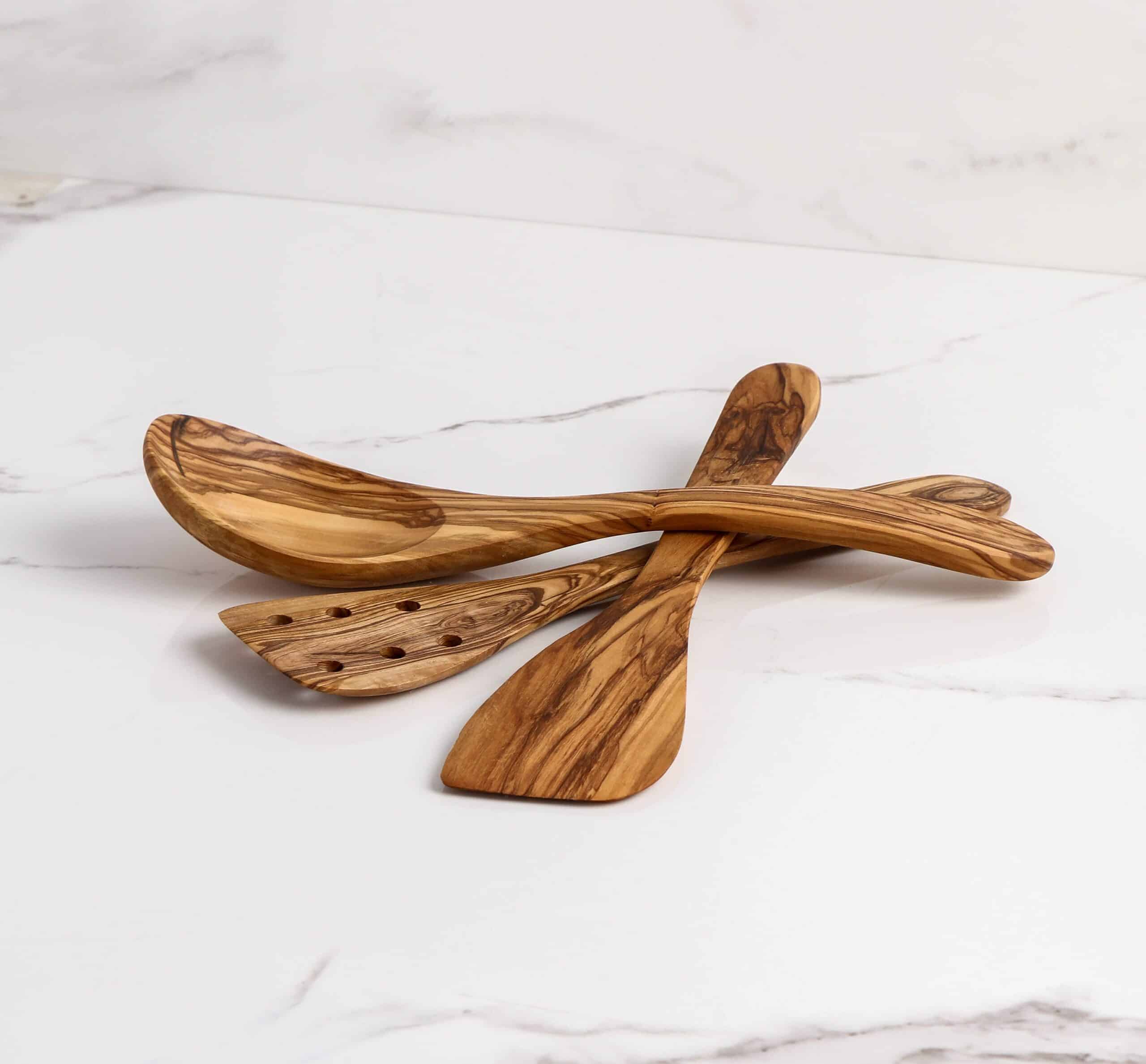 Olive Wood Utensils Set Handmade - Artisraw