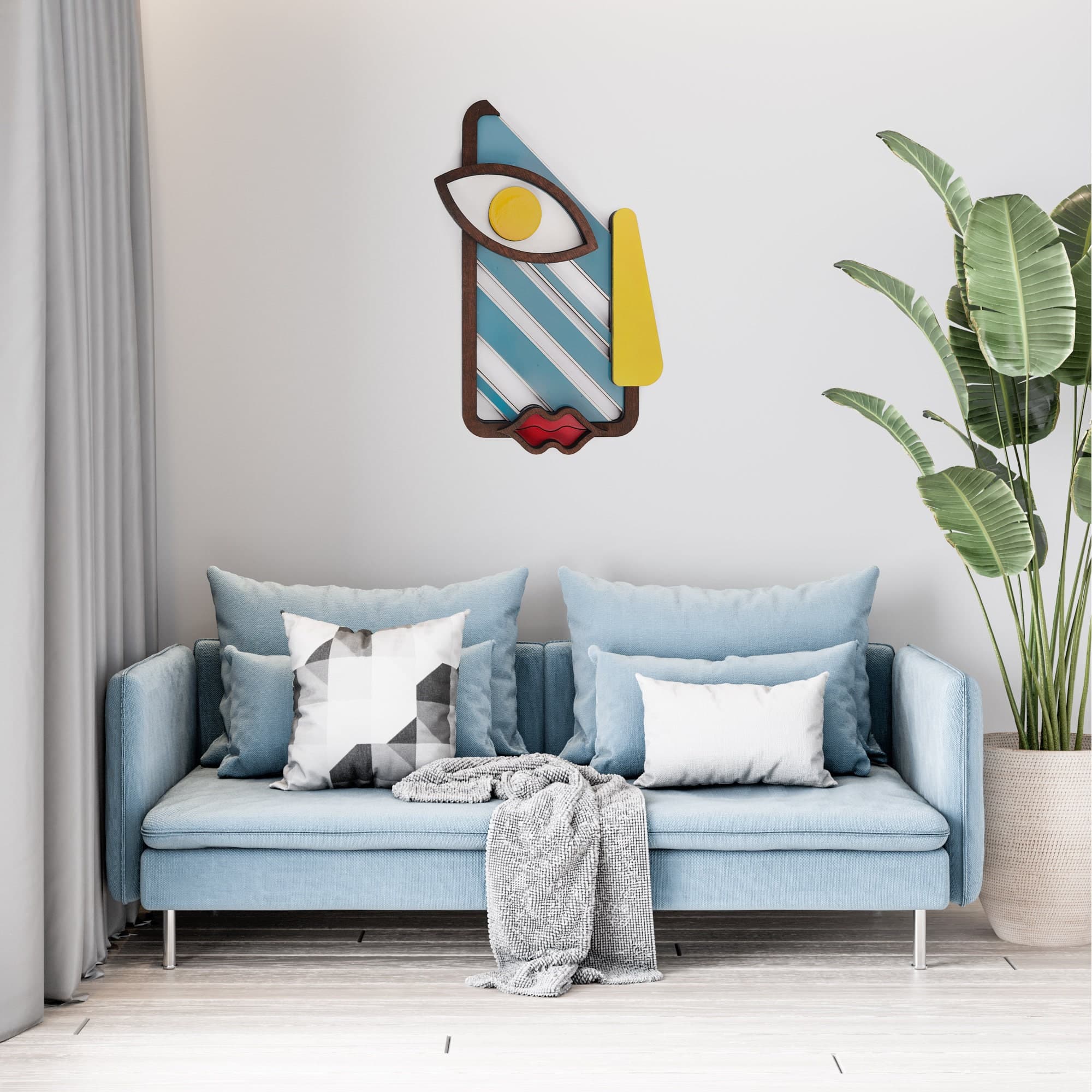 Olive Wood Wall Hanging Eye Mask - Artisraw