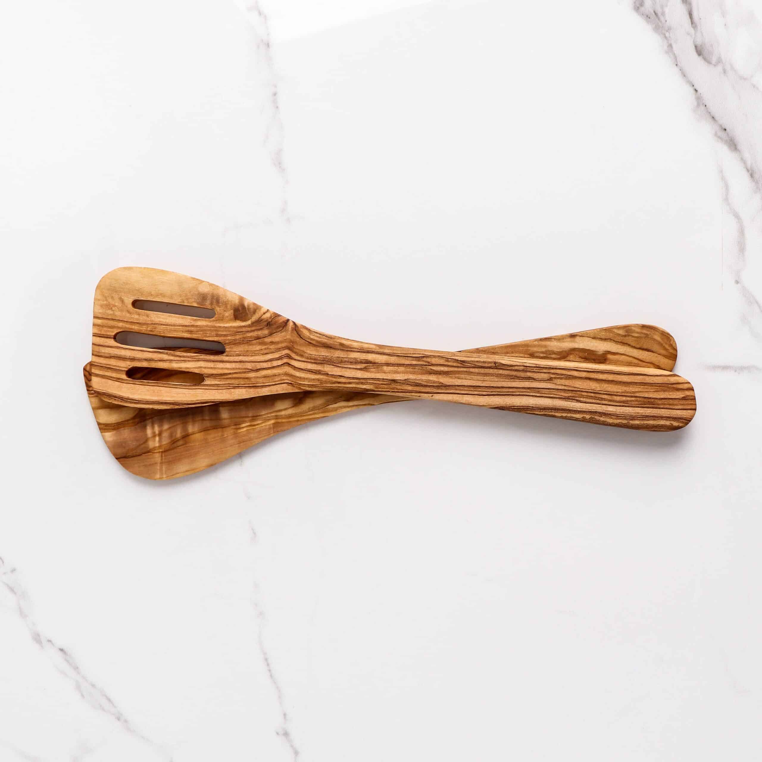 Slotted Spatula Handmade form Olive Wood, Wooden Spatula - Artisraw
