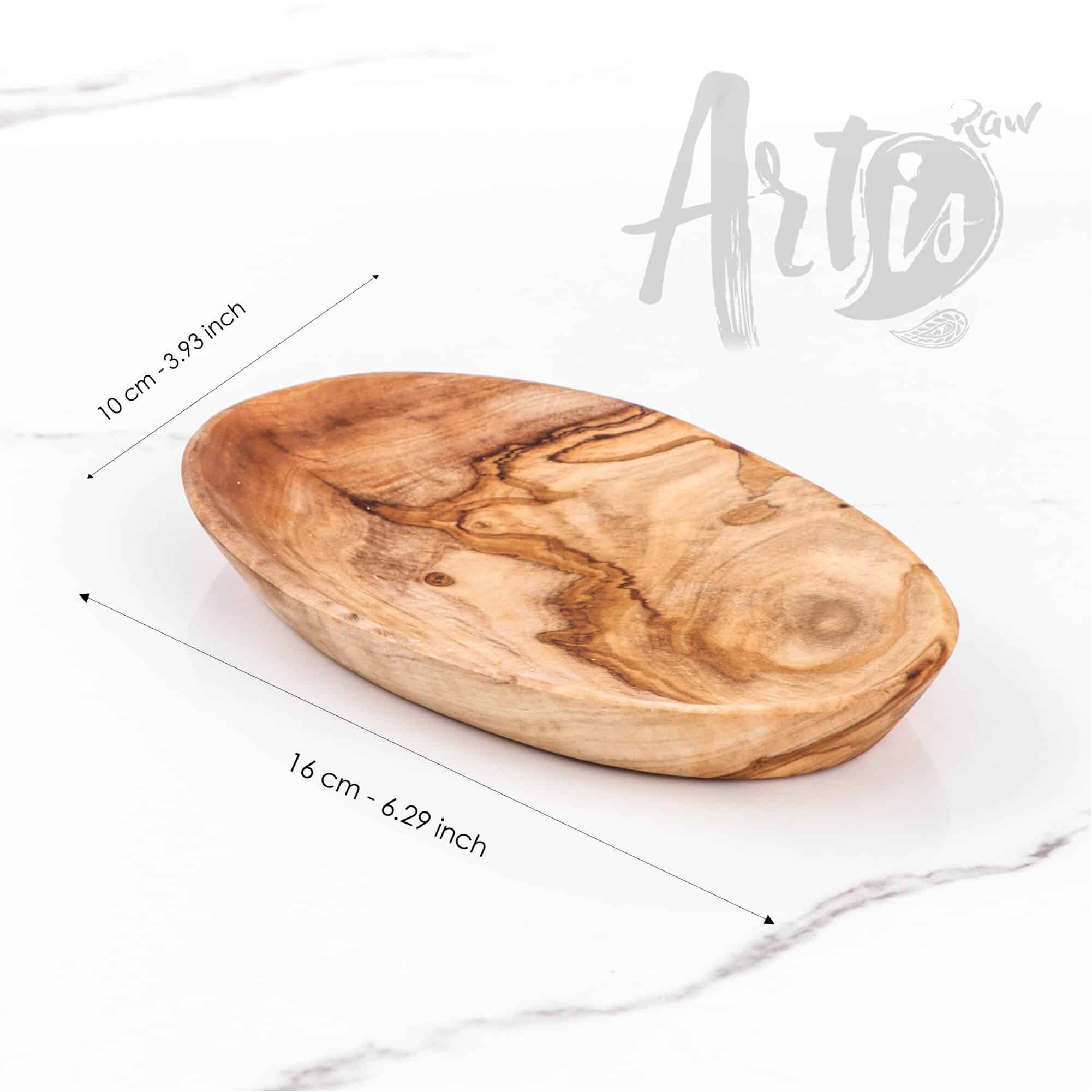 Set of 3 Handmade Small Wooden Dishes - Artisraw