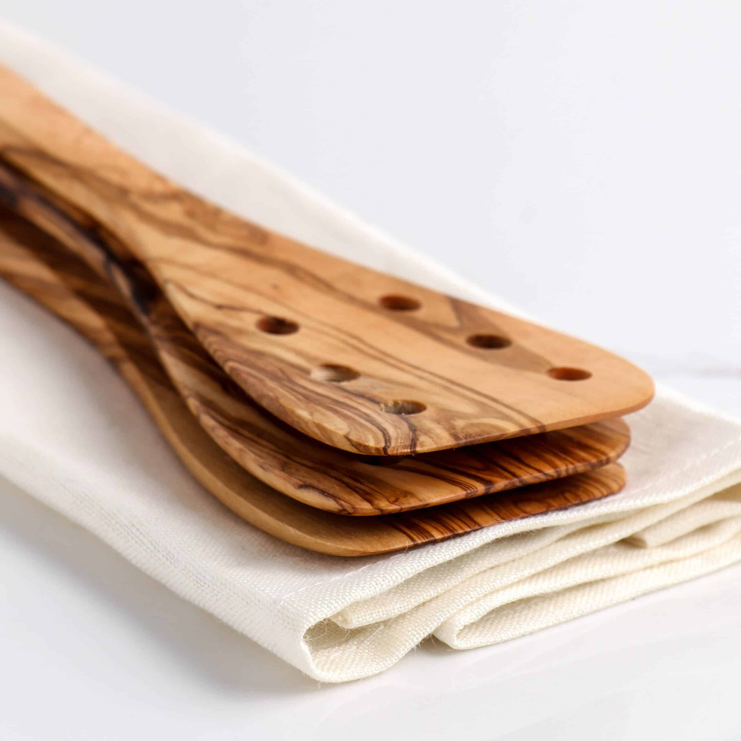 Set of Spatulas Handmade from Olive Wood - Artisraw