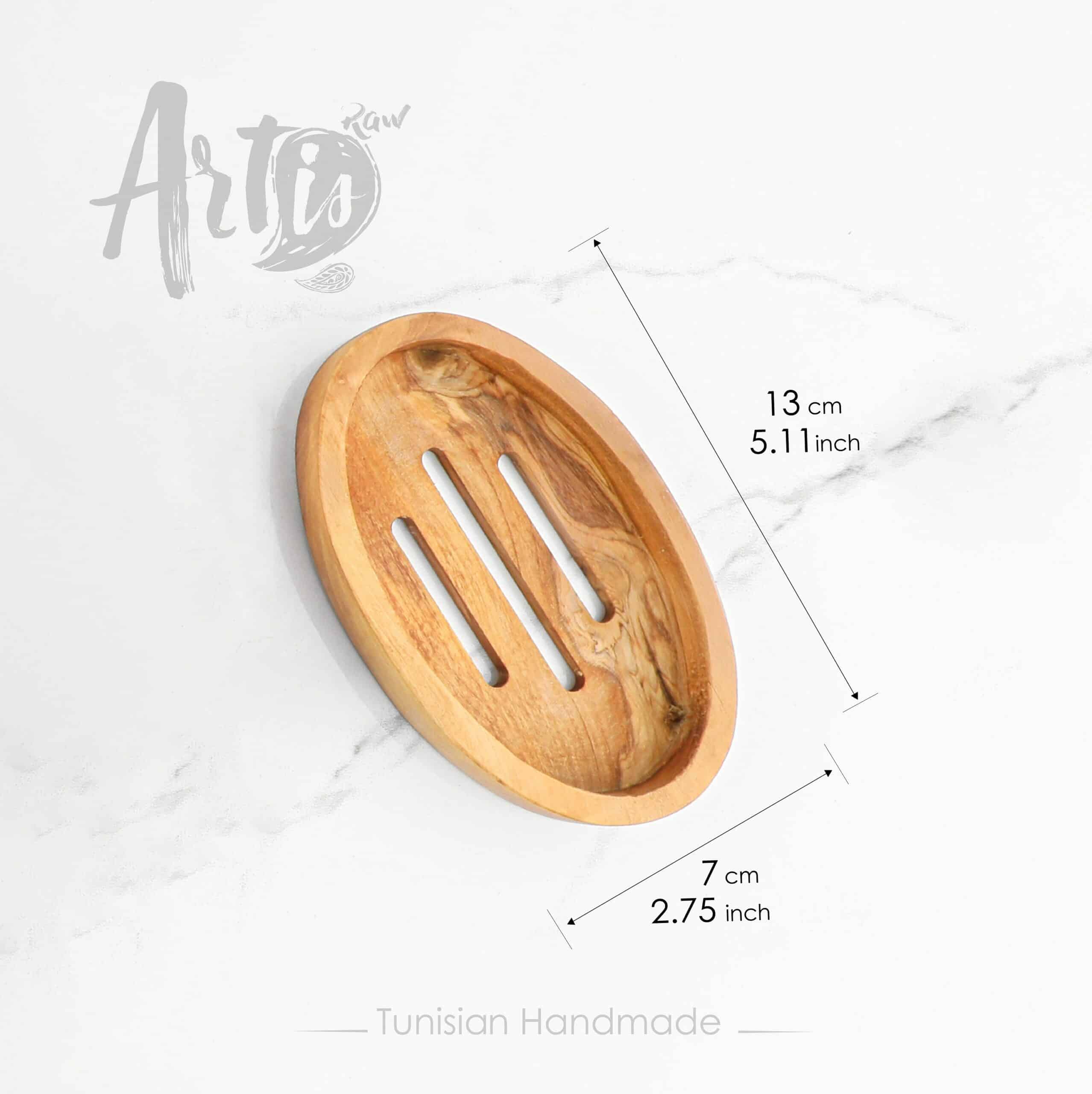 Soap Caddy Handmade from Olive Wood - Artisraw