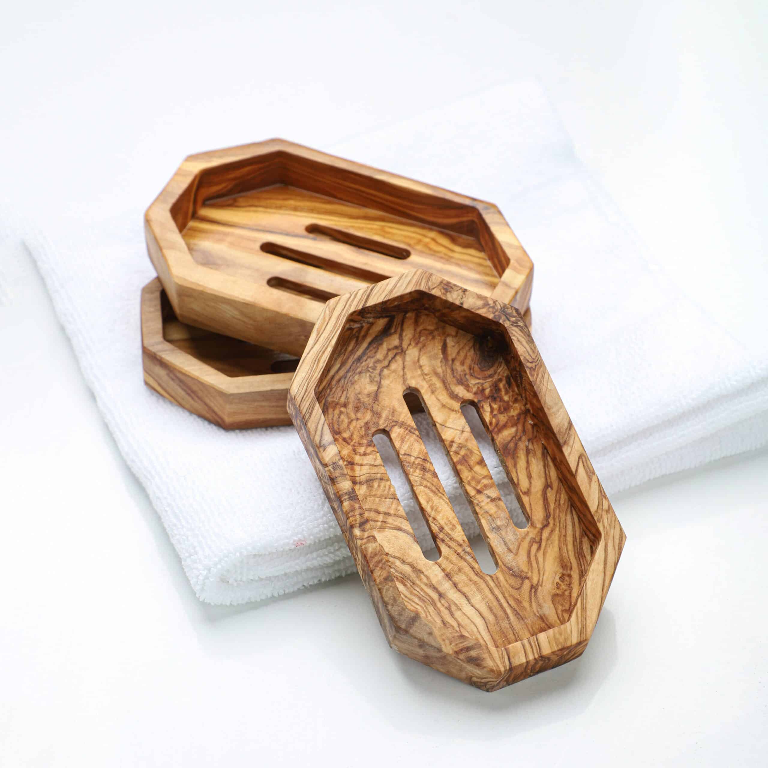 Soap Dish Tray Handmade from Olive Wood - Artisraw