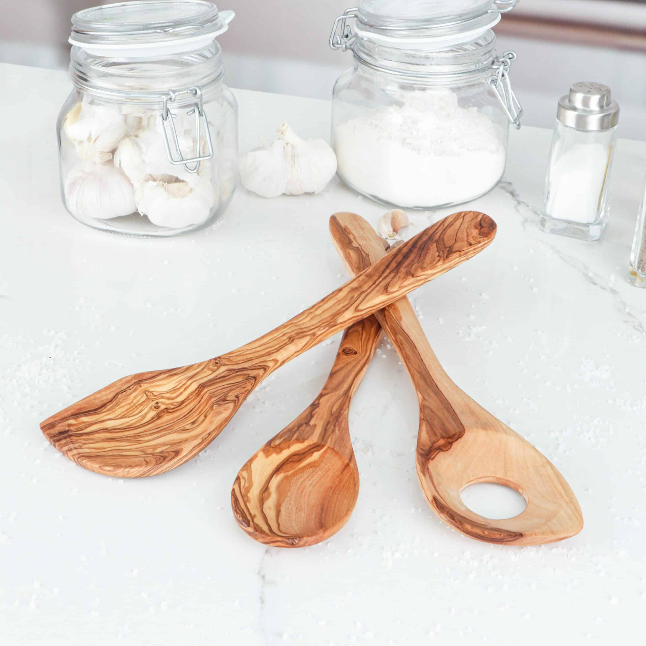 Handmade Wood Cooking Spoon Set of 3 - Artisraw