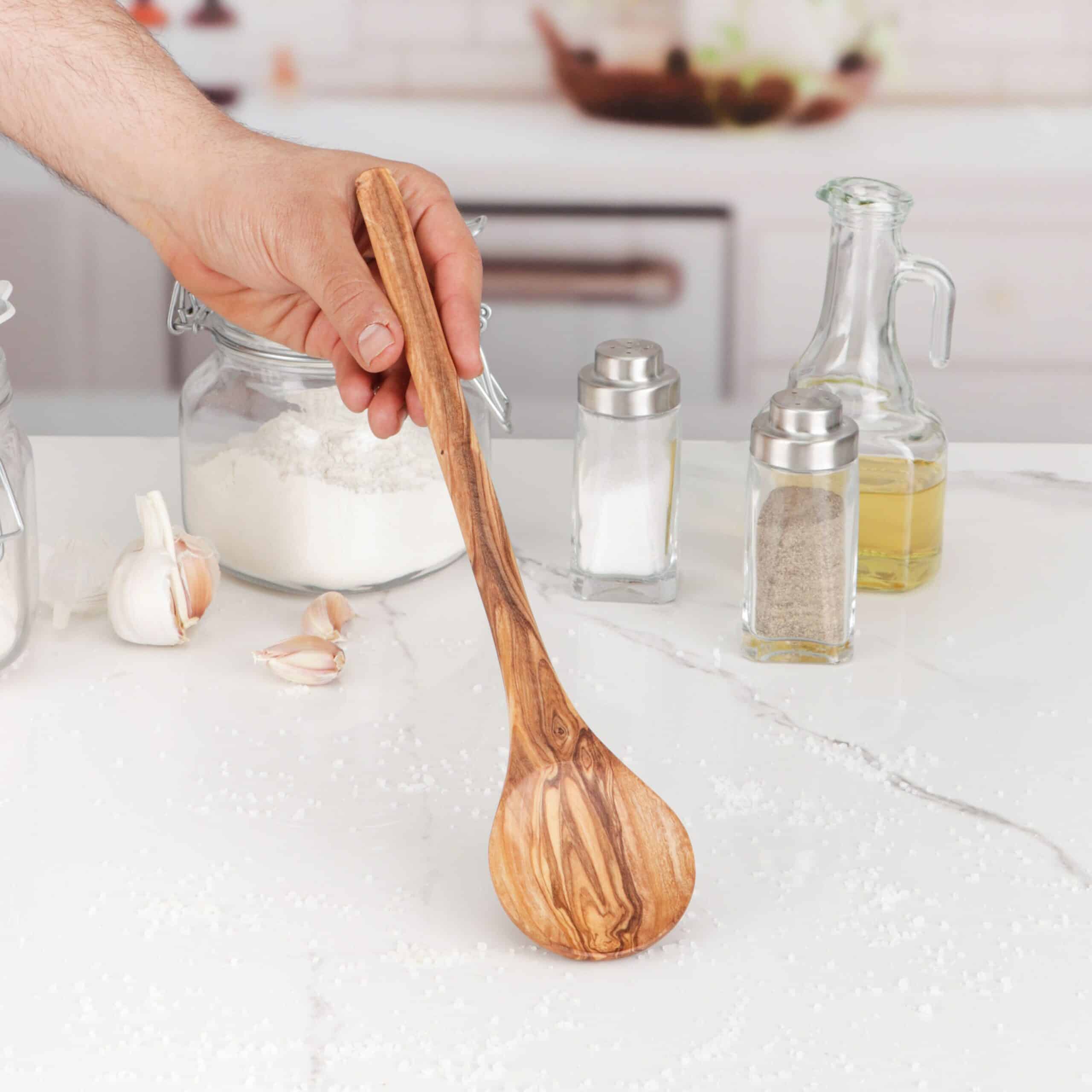 Set of 4 Handmade Wood Utensils for Cooking - Artisraw