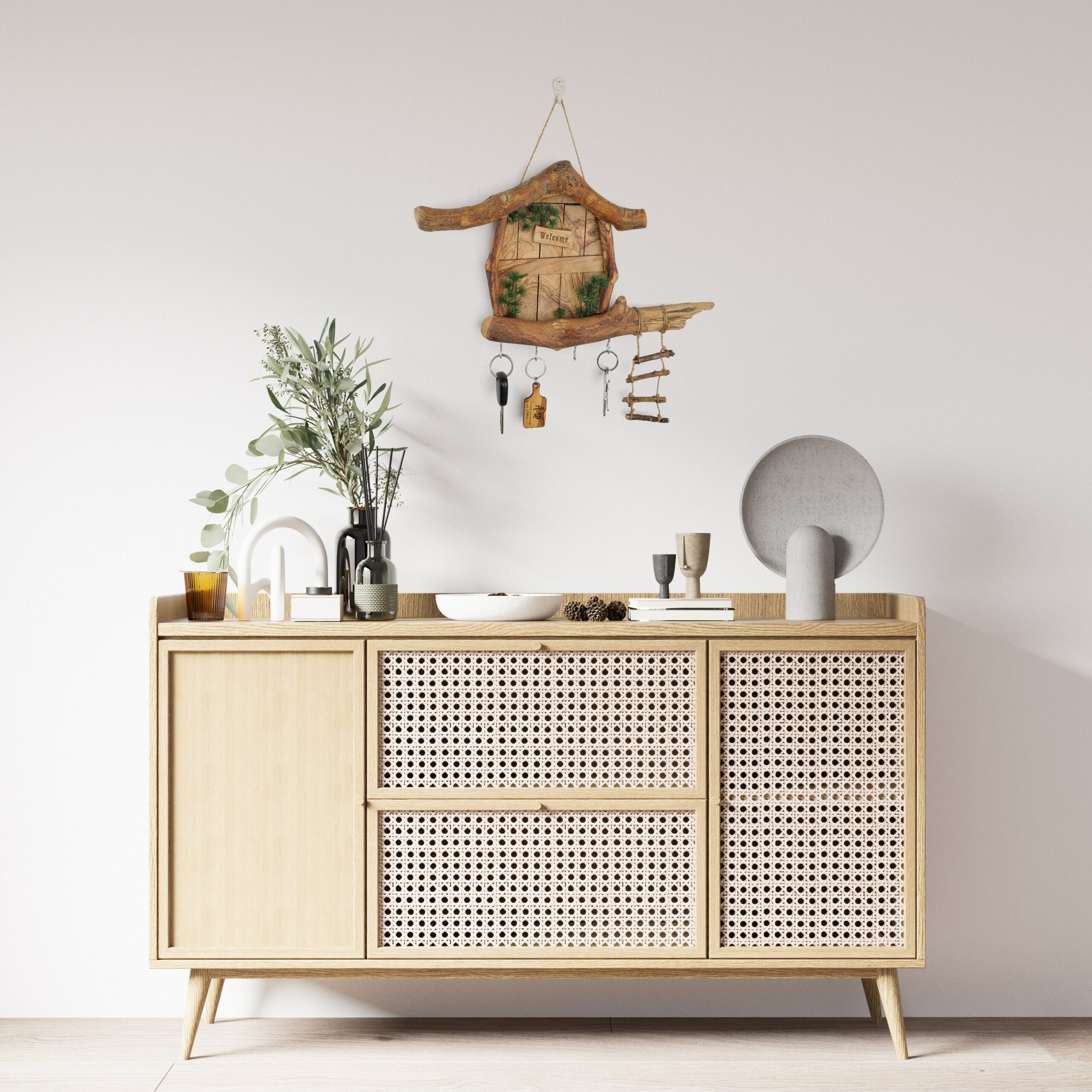 Wooden Key Holder for Wall. Wood Sign Custom - Artisraw