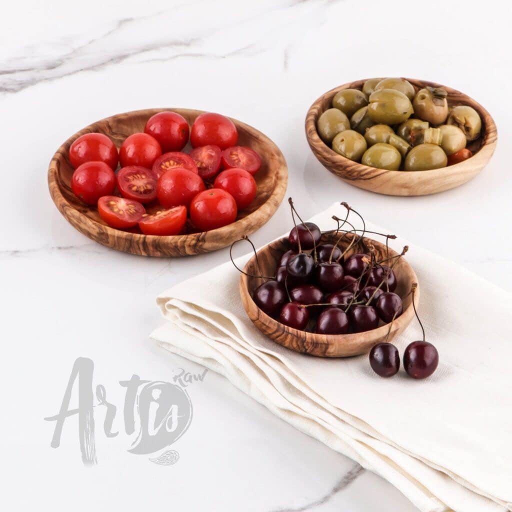 Small Wooden Round Plate Set of 3 - Artisraw