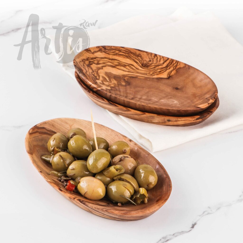 Set of 3 Handmade Small Wooden Dishes - Artisraw