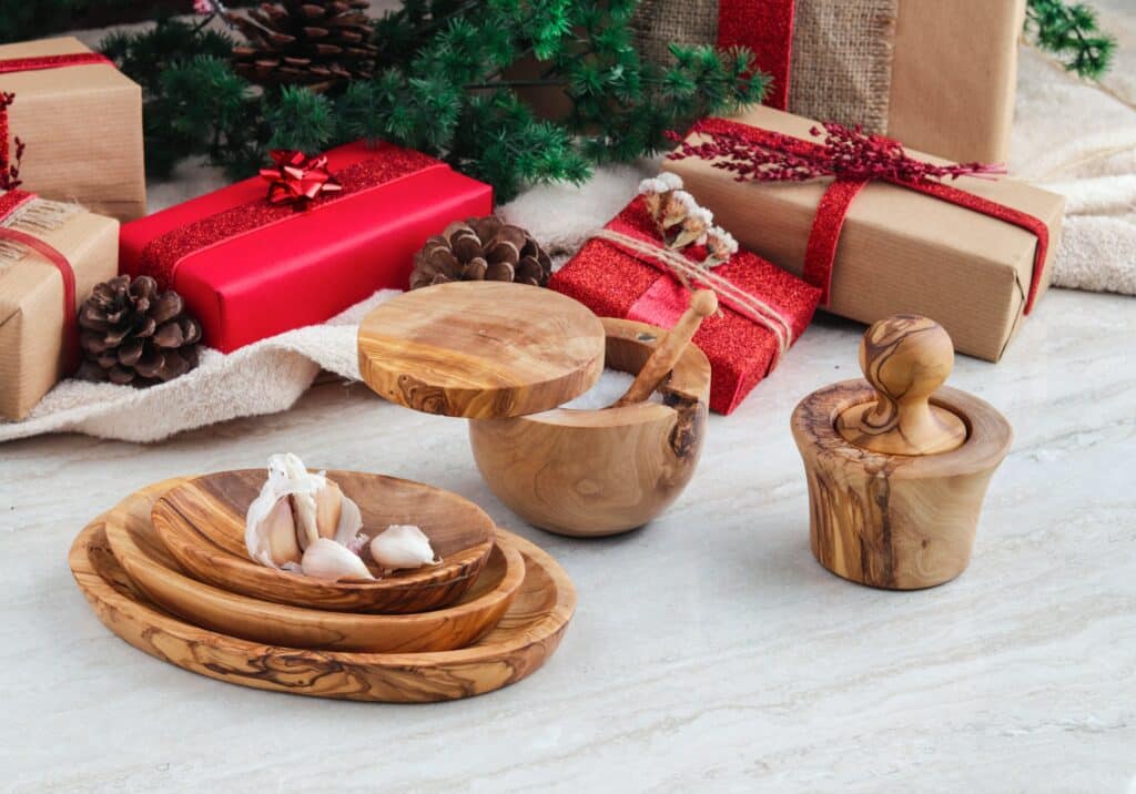 Set of Wood Kitchen Accessories, Wood Gifts - Artisraw