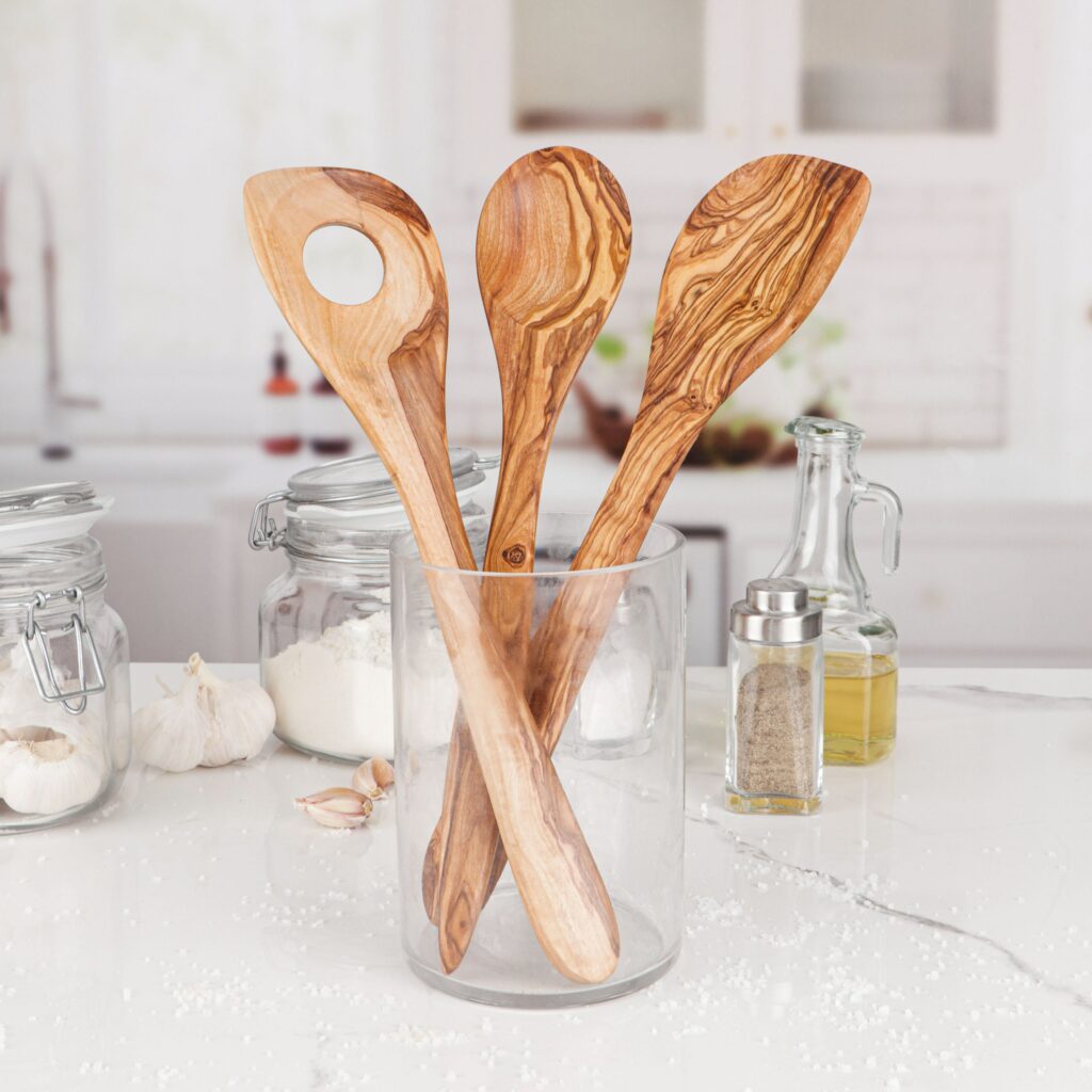 Handmade Wood Cooking Spoon Set of 3 - Artisraw